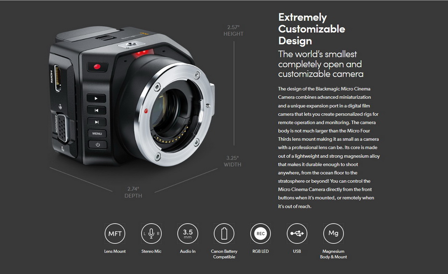 ซื้อสินค้าออนไลน์ | Blackmagic Design Micro Cinema Camera | EC MA