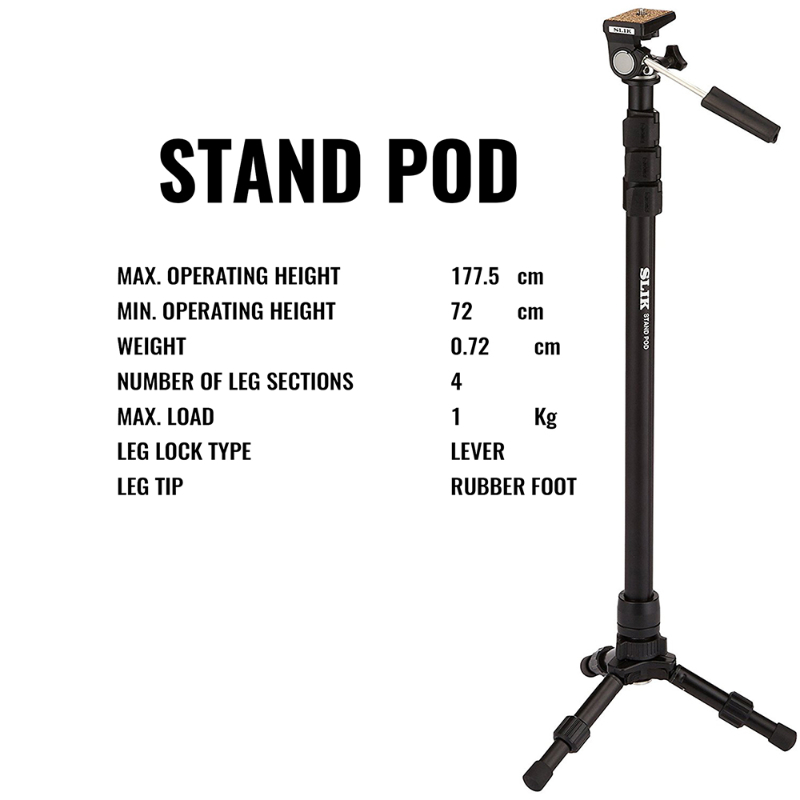 Slik Standpod Kit - Monopod สำหรับกล้องที่เบาและสูงถึง 1.775 ม.