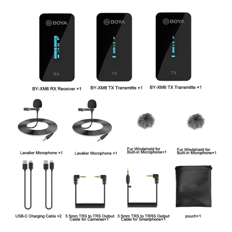 Boya BY-XM6 S2 Wireless Microphone - EC MALL อีซีมอลล์ Boya BY-XM6 S2 Wireless Microphone - EC MALL อีซีมอลล์